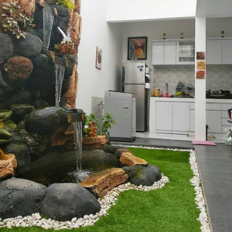 Kolam Ikan Minimalis Batu Alam Dalam Rumah - HOBINGEBLOG.COM
