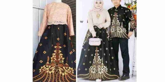 Model Baju Batik Kombinasi Brokat Untuk Pesta Pernikahan - HOBINGEBLOG.COM